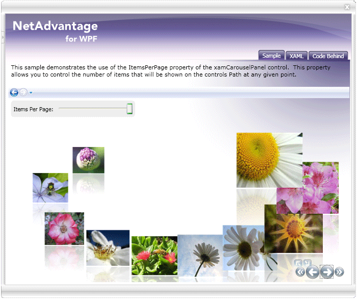 WPF Carousel Panel : The xamCarouselPanel lets you create unique, interactive and immersive ...